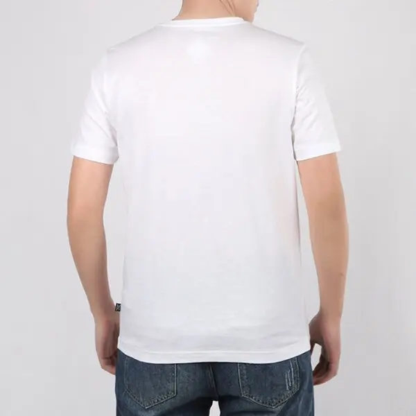PUMA Logo Printing Sports Pullover Round Neck Short Sleeve - White