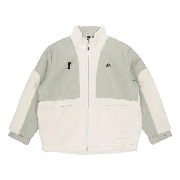 Adidas Martial Arts Series Lamb's Wool Splicing Stand Collar Jacket - Default Color