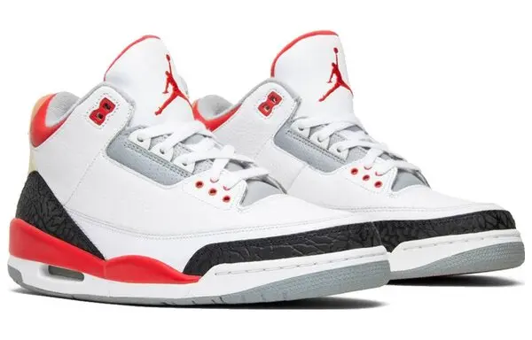 JORDAN Air 3 Retro "fire Red" 2007 - White