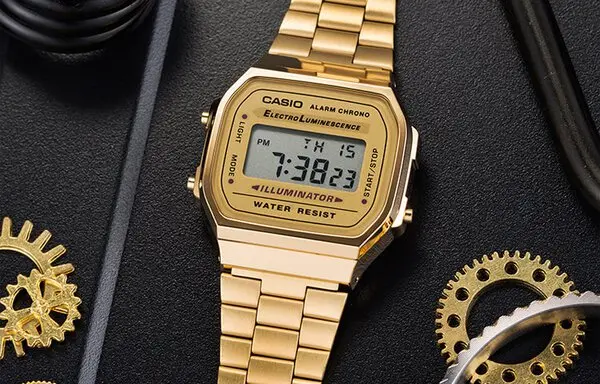 Casio Digital Cube Watch Tone Stainless Steel