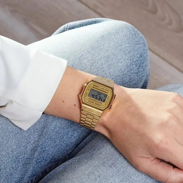 Casio Digital Cube Watch Tone Stainless Steel