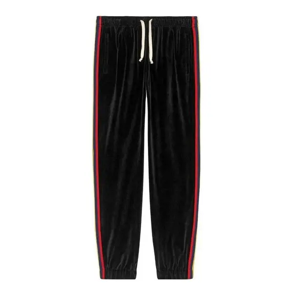 Gucci Chenille Jogging Pant With Patch - Black