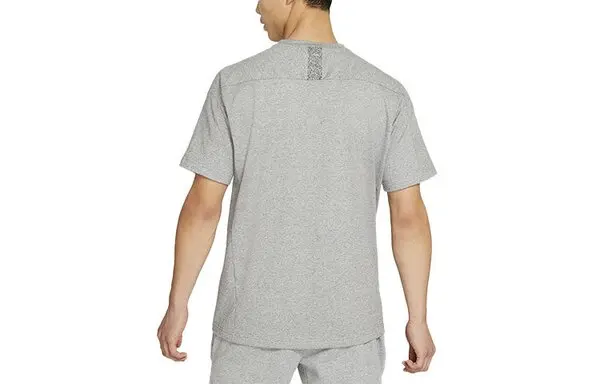 Nike Logo Knit Sports Short Sleeve Gray
