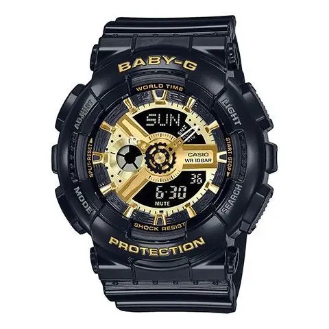 Casio Baby-g Shock Resistant Watch With Gold Accents - Black Gold