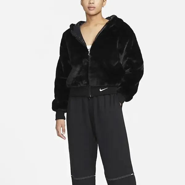 Nike Essentials Faux Fur Zip-up Jacket