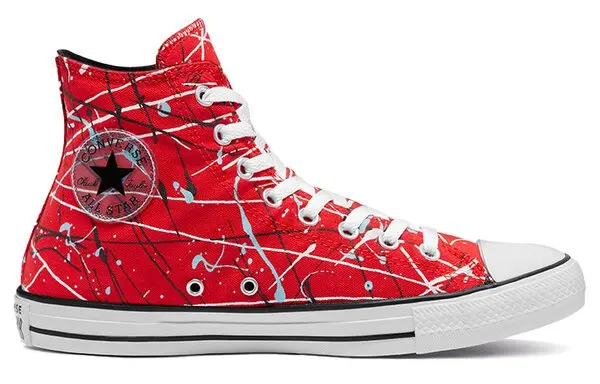 CONVERSE Chuck Taylor All Star Archive Paint Splatter High Top Sneakers - Red