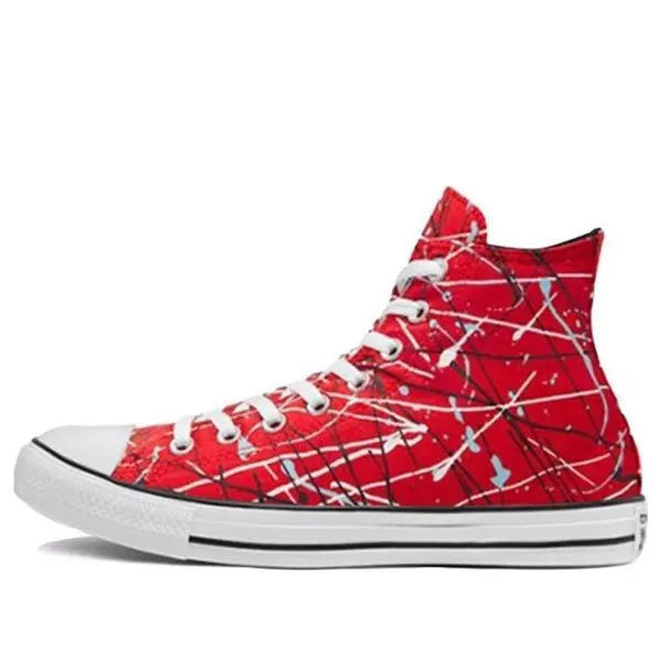 CONVERSE Chuck Taylor All Star Archive Paint Splatter High Top Sneakers - Red