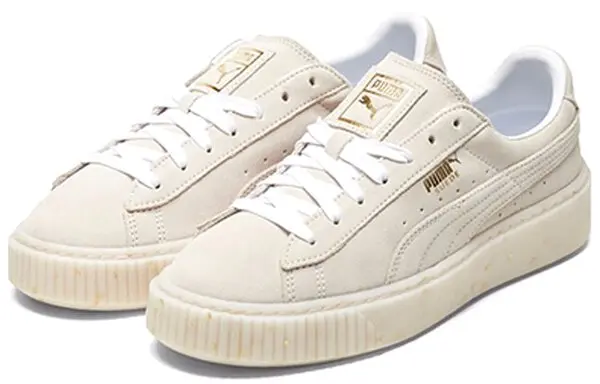 PUMA Suede Platform Sneakers - Creamwhitegold