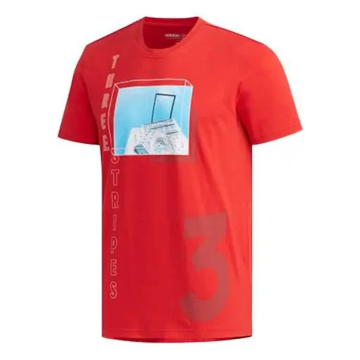 Adidas Neo M Cs Ris Tee Sports Short Sleeve Red