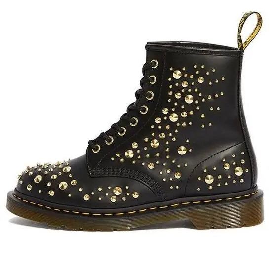 Dr. Martens 1460 Studded Combat Boots - Black