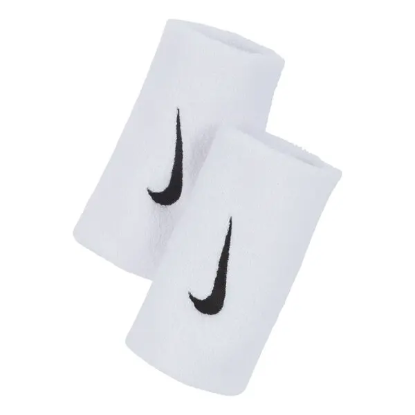 Nike Swoosh Doublewide Wristbands - White/black