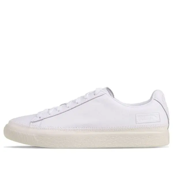 PUMA Basket Stitched Low Top Sneakers - White