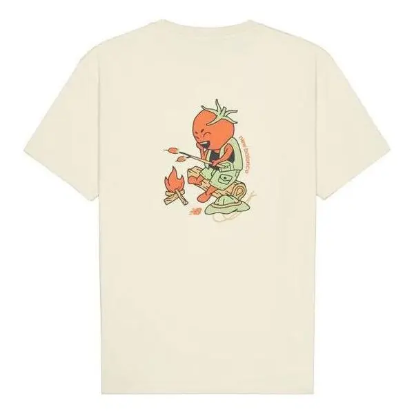 NEW BALANCE Back Print Graphic T-shirt Asia Sizing - Beige