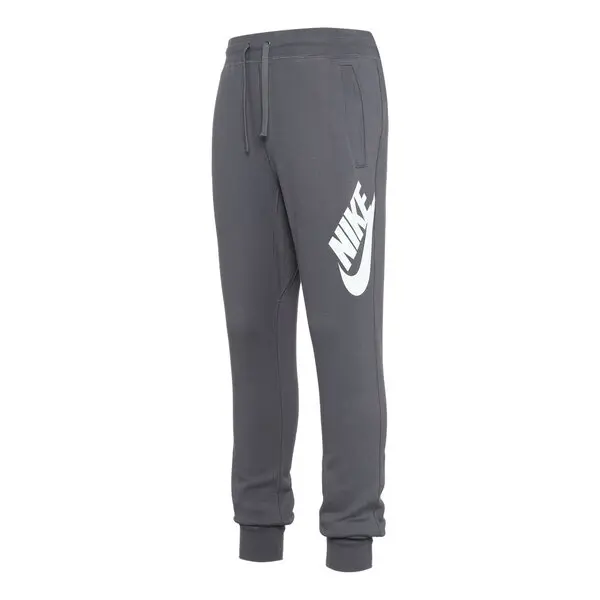 Nike Logo Fleece Casual Sports Pants/trousers/joggers Gray - Grey