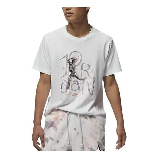 JORDAN Round Neck Pullover Short Sleeve T-shirt White - Default Colorway