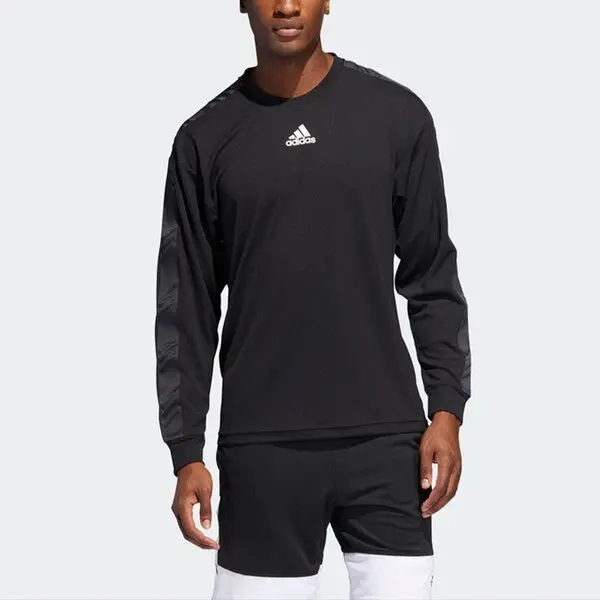 Adidas Long Sleeve Crewneck T-shirt With Printed Details