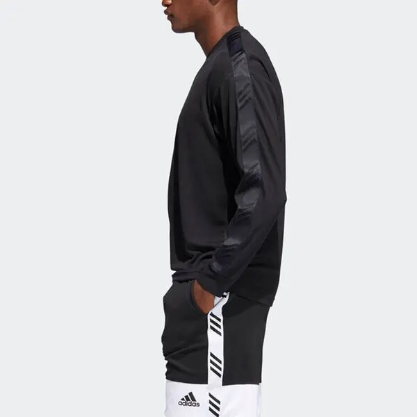 Adidas Long Sleeve Crewneck T-shirt With Printed Details