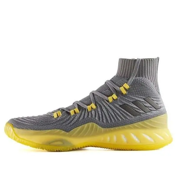 Adidas Crazy Explosive 2017 Primeknit High Top Sneakers - Grey/yellow