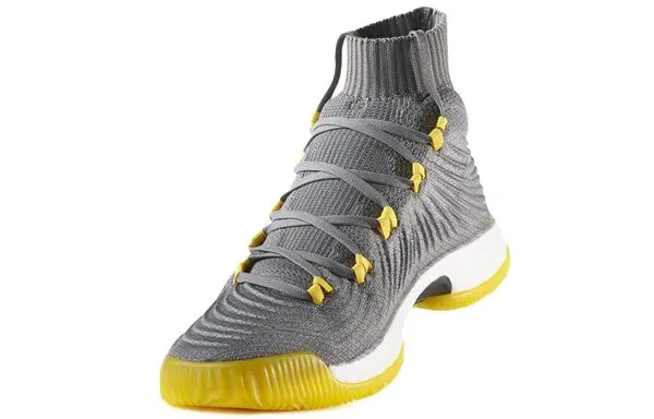 Adidas Crazy Explosive 2017 Primeknit High Top Sneakers - Grey/yellow