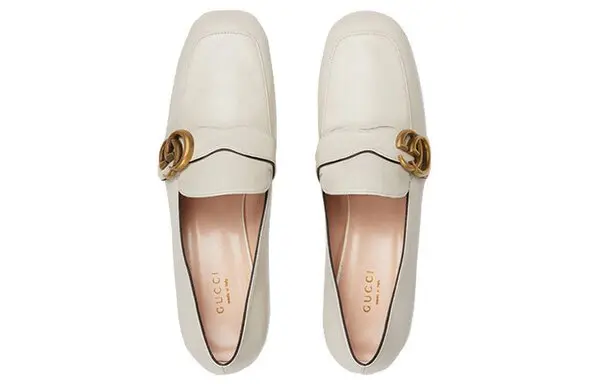 Gucci Double G Leather Loafers - White
