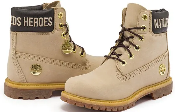Timberland Inch Premium Lace Up Boots - Beige/black/gold