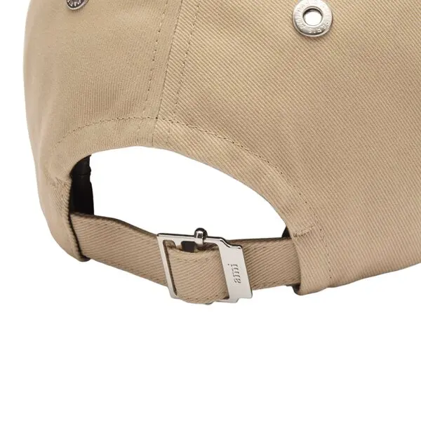 AMI Paris Embroidered Cap - Beige