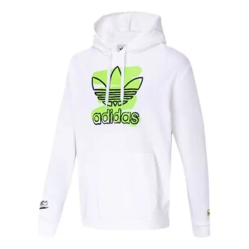Adidas Originals Graphic Print Hoodie - White