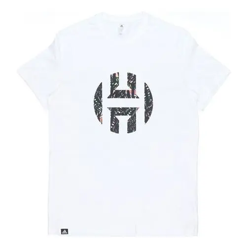 Adidas Harden Logo Tee Basketball Sports Short-sleeve Tee - White