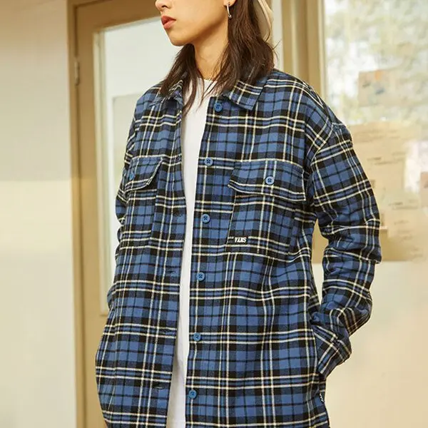 VANS Long Sleeve Plaid Shirt With Logo Detail
