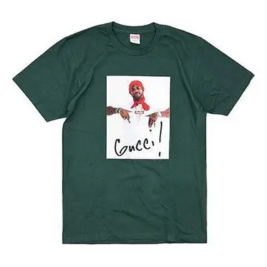 Supreme Fw16 Gucci Mane Tee Printing Short Sleeve - Green