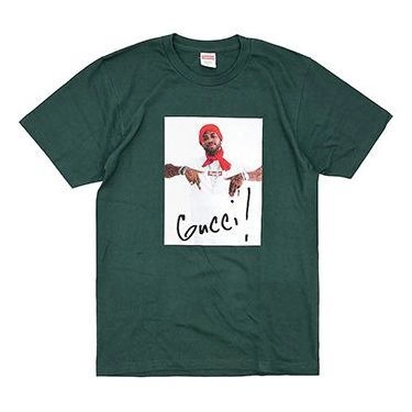 Supreme Fw16 Gucci Mane Tee Printing Short Sleeve - Green