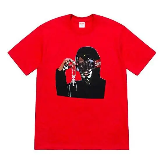 Supreme Ss19 Creeper Tee Frankenstein Printing Short Sleeve - Red