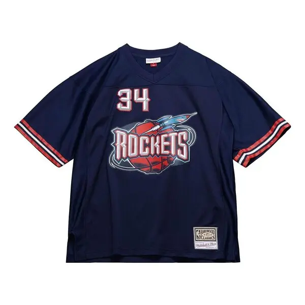 Mitchell & Ness X Nba Audible Houston Rockets Jersey Hakeem Olajuwon 34 - Navy