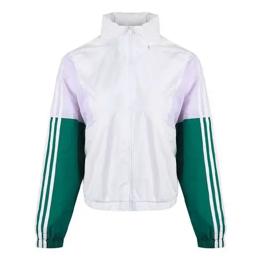 Adidas Neo Ss Track Top Jacket 'white Green - White/green