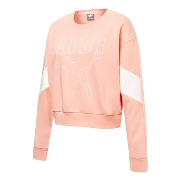 PUMA Rebel Crew Neck Sweater - Pink
