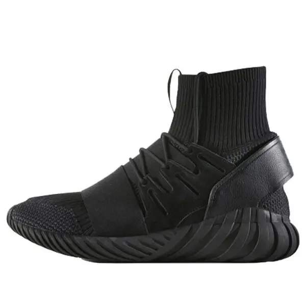 Adidas Tubular Doom Primeknit High Top Sneakers - Black