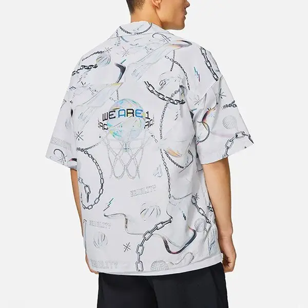 LI-NING X Glare Way Of Wade Full Version Logo Shirt 'white Grey