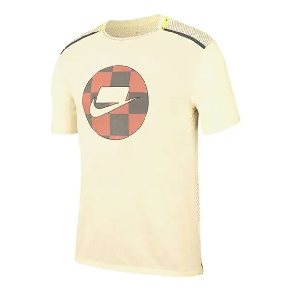 Nike As Wild Run Short Sleeve Top - Light Yellow