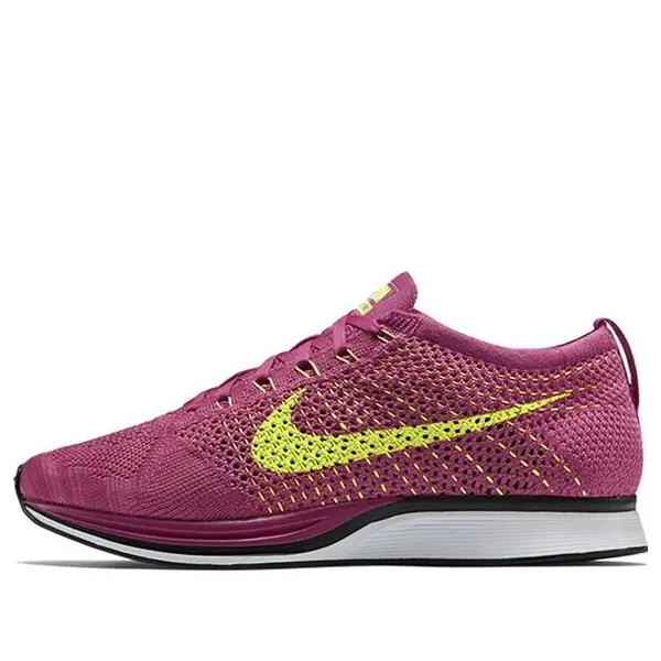 Nike Flyknit Racer Athletic Sneakers - Fiery Red/pinkred