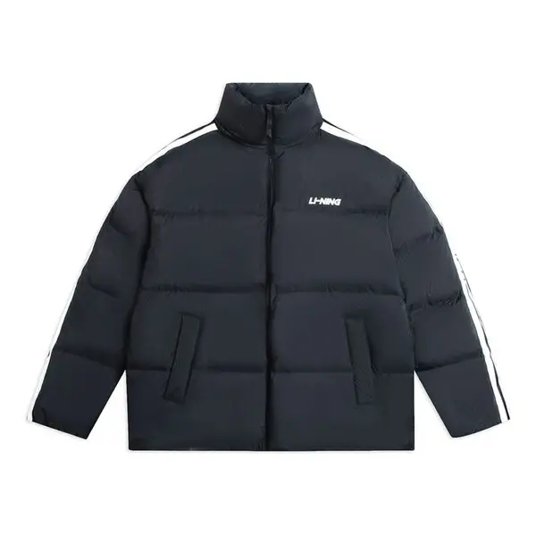 LI-NING Graphic Short Down Jacket - Black/white