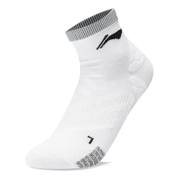 LI-NING Running Logo Socks 'white Black - White/black