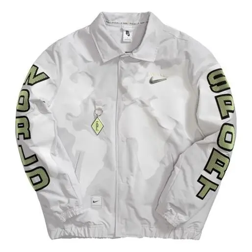 Nike X Pigalle Story Crossover Logo Pattern Sports Jacket - Grey