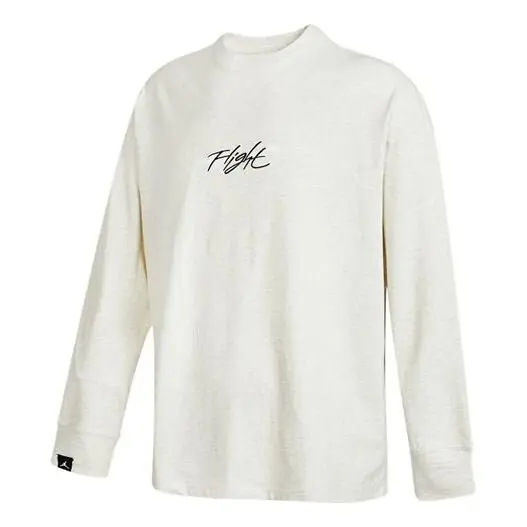 JORDAN Ss22 Loog Printing Long Sleeves Round Neck Autumn Creamy White - Default Color