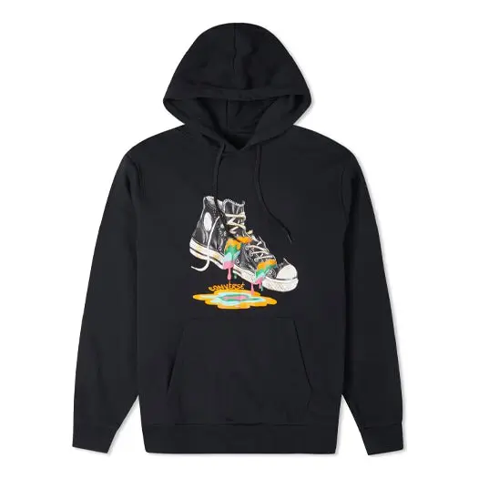 CONVERSE Graphic Print Fleece Lined Hoodie - Default Color