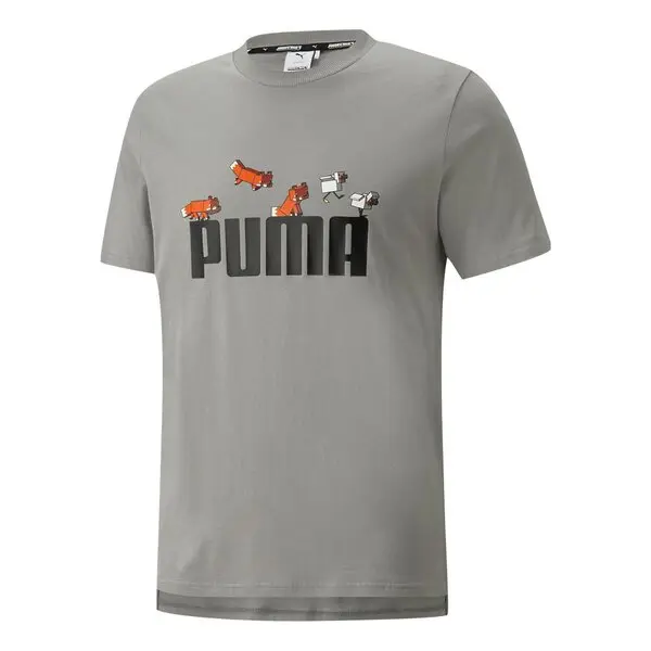 PUMA X Minecraft Graphic Tee - Grey