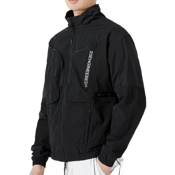 JORDAN Ss22 Solid Color Zipper Stand Collar Sports Jacket
