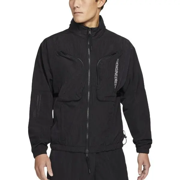 JORDAN Ss22 Solid Color Zipper Stand Collar Sports Jacket
