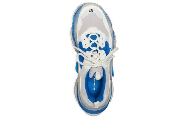 Balenciaga Triple S Clear Sole Sneakers - White/blue