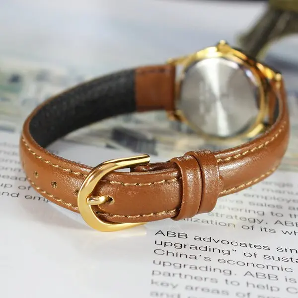 Casio Quartz Analog Watch With Leather Strap