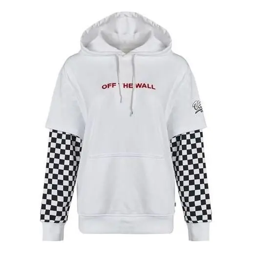 VANS Embroidered Checkerboard Print Hoodie